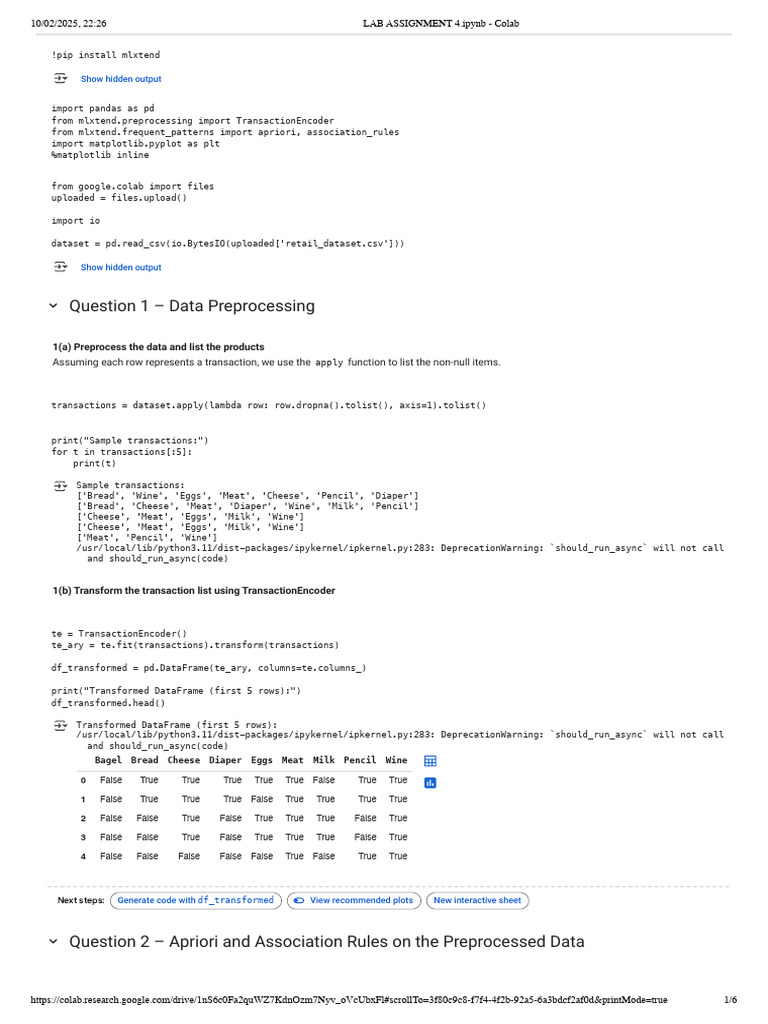 LAB ASSIGNMENT 4.ipynb - Colab | PDF | Data Analysis | Computing