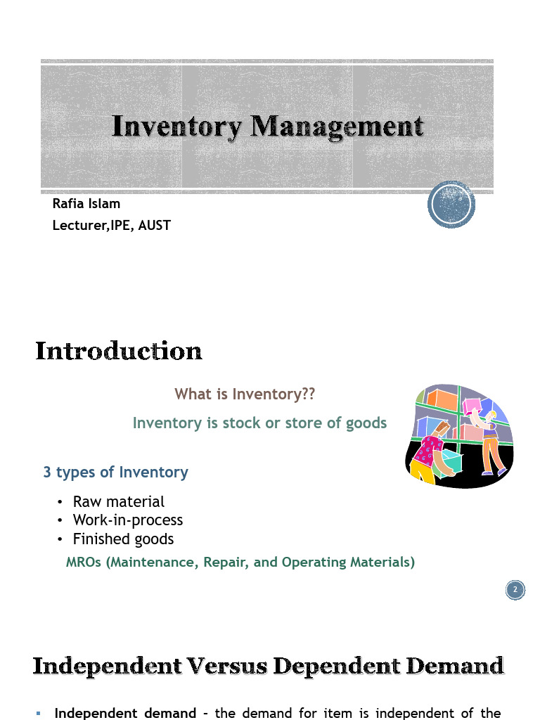 Lec 4 Inventory Management | PDF