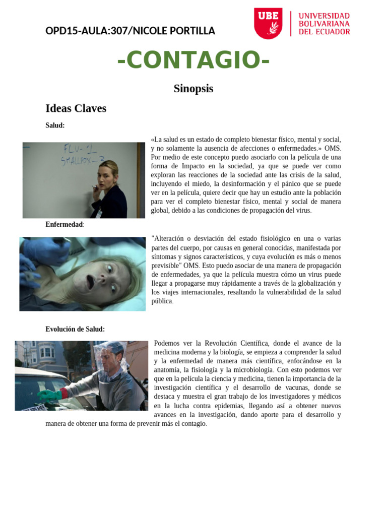 CONTAGIO | PDF | Infección | Virus
