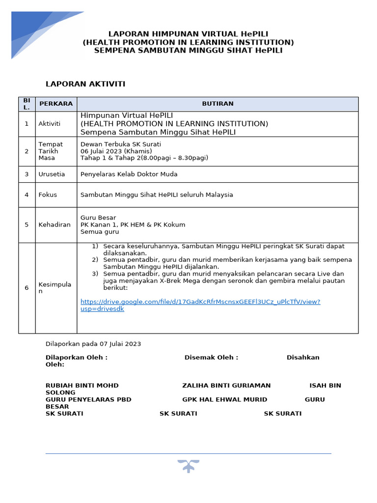 LAPORAN HePILI | PDF