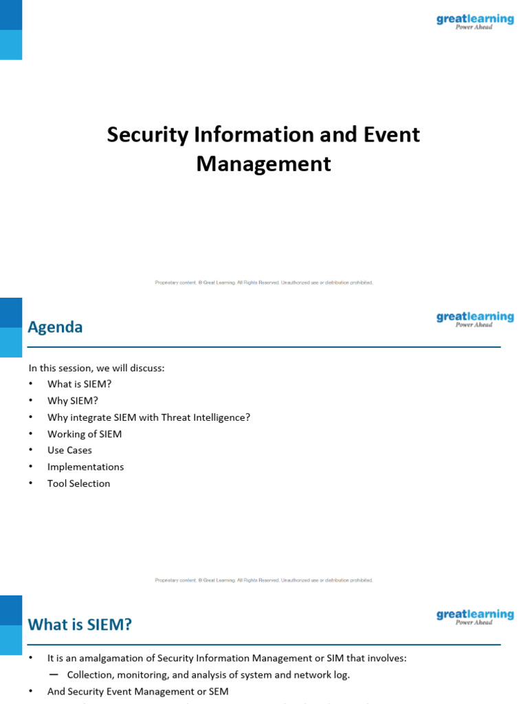 Introduction To SIEM PDF | PDF | Security | Computer Security