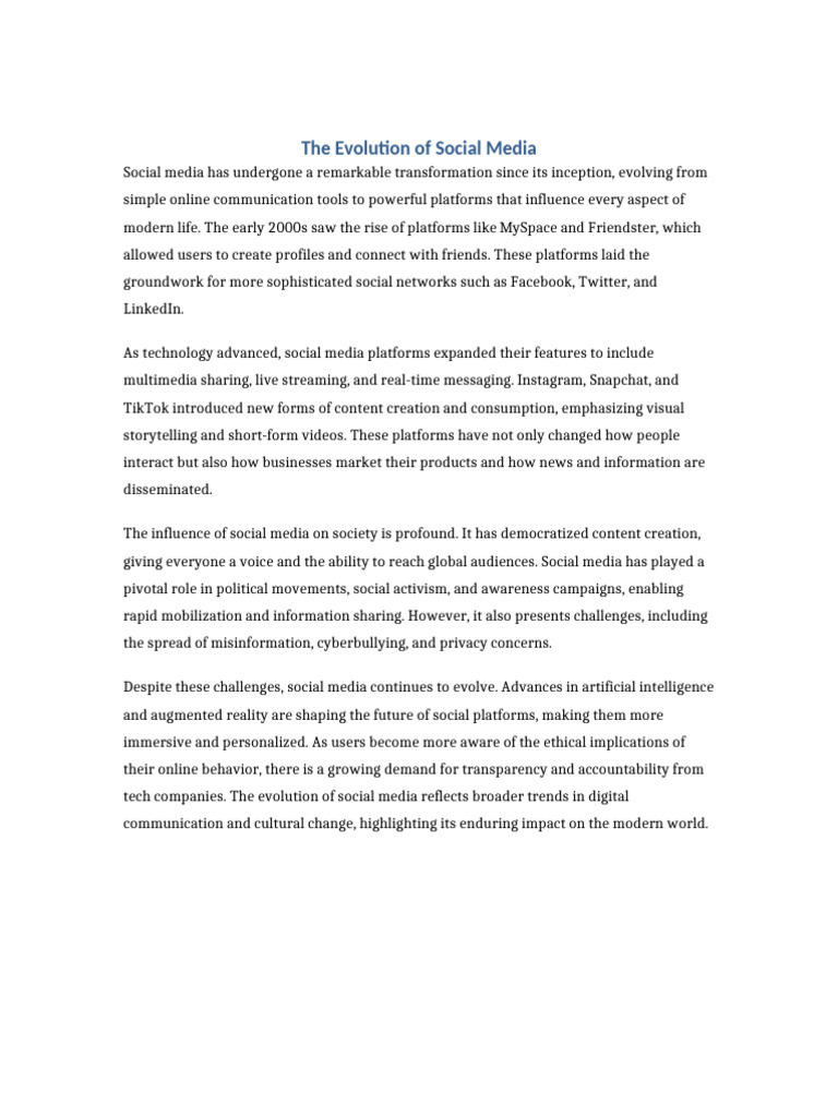 The Evolution of Social Media-2 | PDF