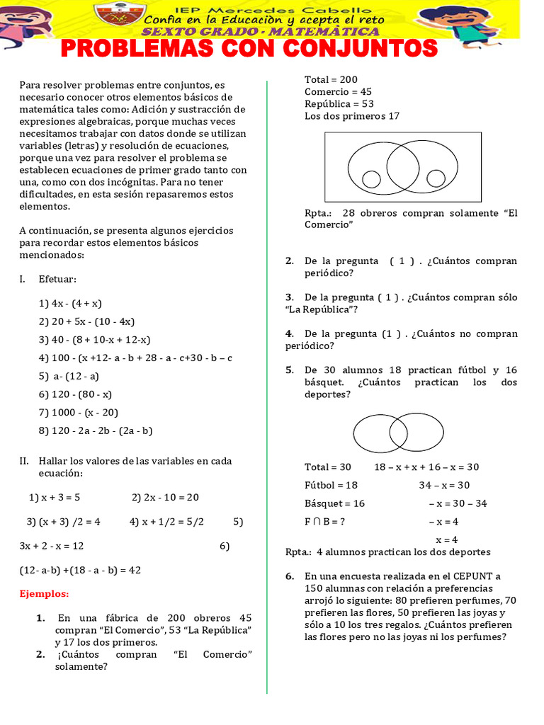 Arit - 6to 01 Abril | PDF | Ecuaciones | Matemáticas