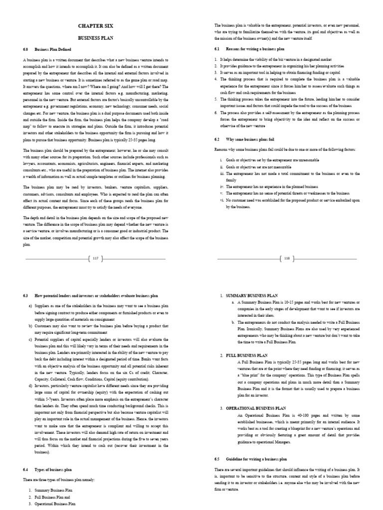 Complete GNS 203 Textbook Chapter 6 Booklet | PDF | Business Plan | Expense