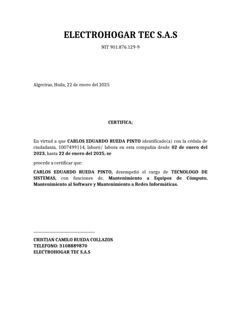 Certifica Do | PDF