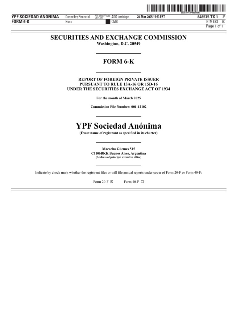 YPF Annual Report Filing 2024 | PDF | Knowledge Economy | Corporate ...