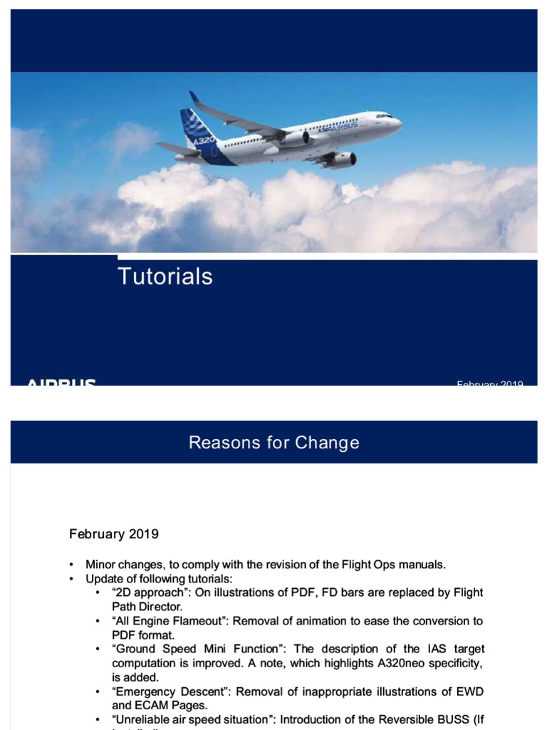 Airbus A320 PDP Tutorials Feb 2019pdf | PDF | Cockpit | Flight