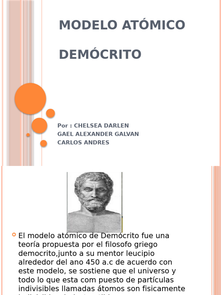 Modelo Atomico de Democrito 1A | PDF
