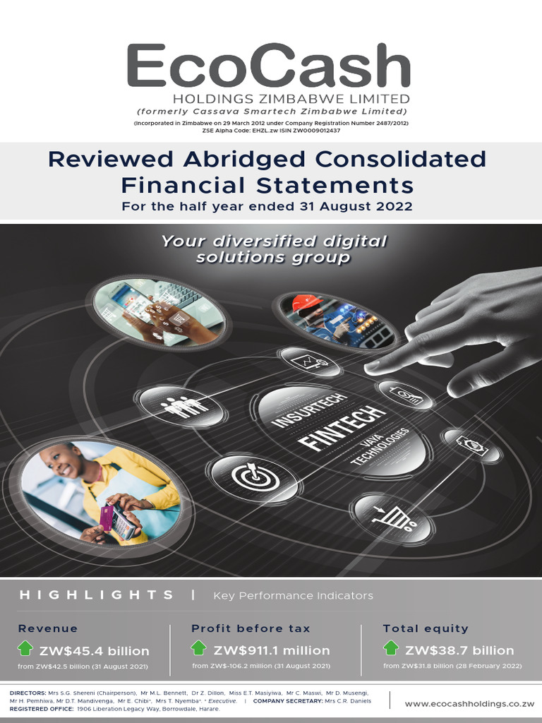 EcoCash Holdings Reviewed Abridged Consolidated Financial Statements ...