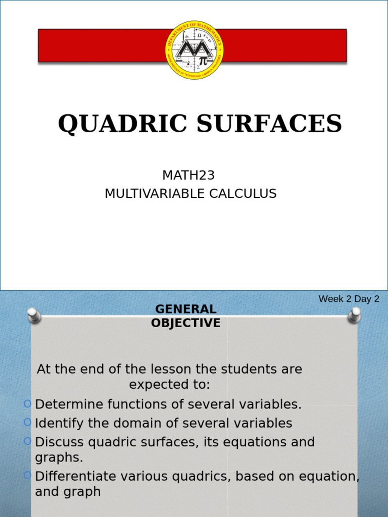Math23 L6 Functions Of Several Variable Bc Pdf Function 2828