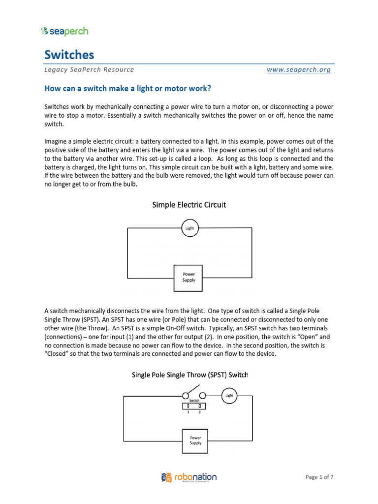 How Switches Operate Mechanically | PDF | Switch | Rgb Color Model