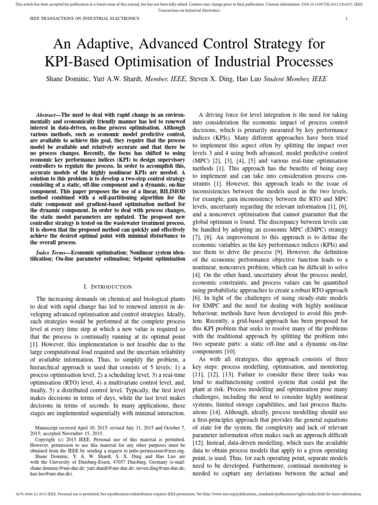 Kpi Based Optimiation Approach | PDF | Mathematical Optimization | Algorithms