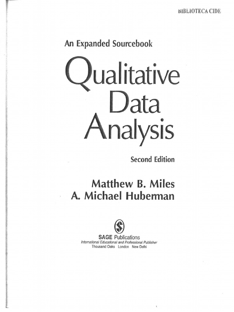 Sugerida - Miles y Huberman - Qualitative Data Analysis | PDF