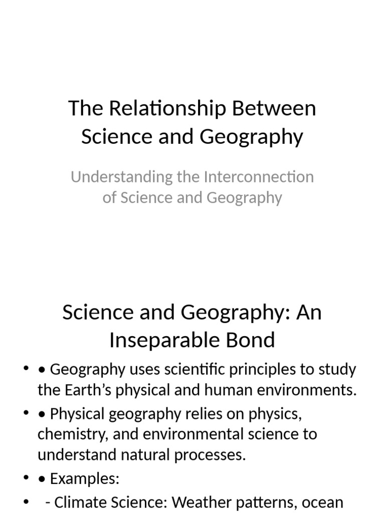 Science and Geography Relationship | PDF