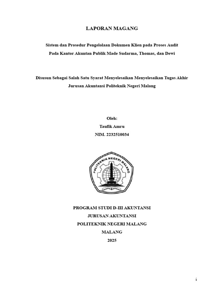 Laporan Magang | PDF