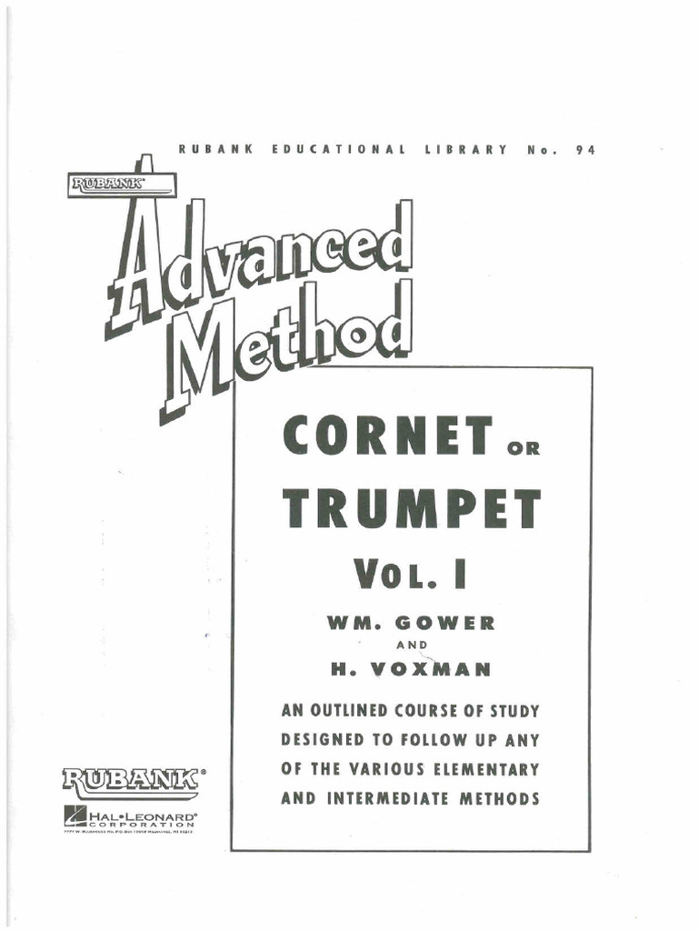 Advanced Method Cornet or Trumpet Vol. 1 | PDF | Elements Of Music ...