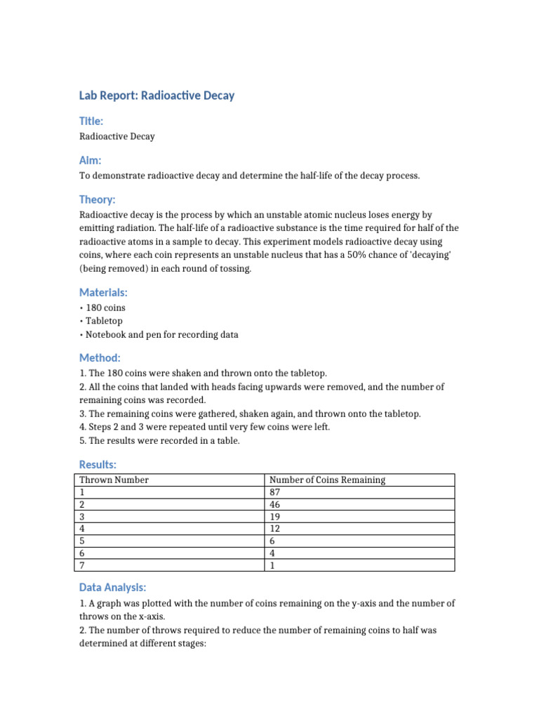 Radioactive Decay | PDF