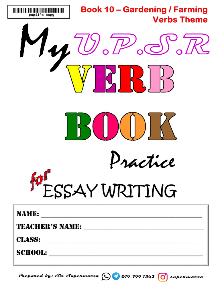 My Verb Book Gardening Verbs Pupils | PDF | Plough | Linguistics