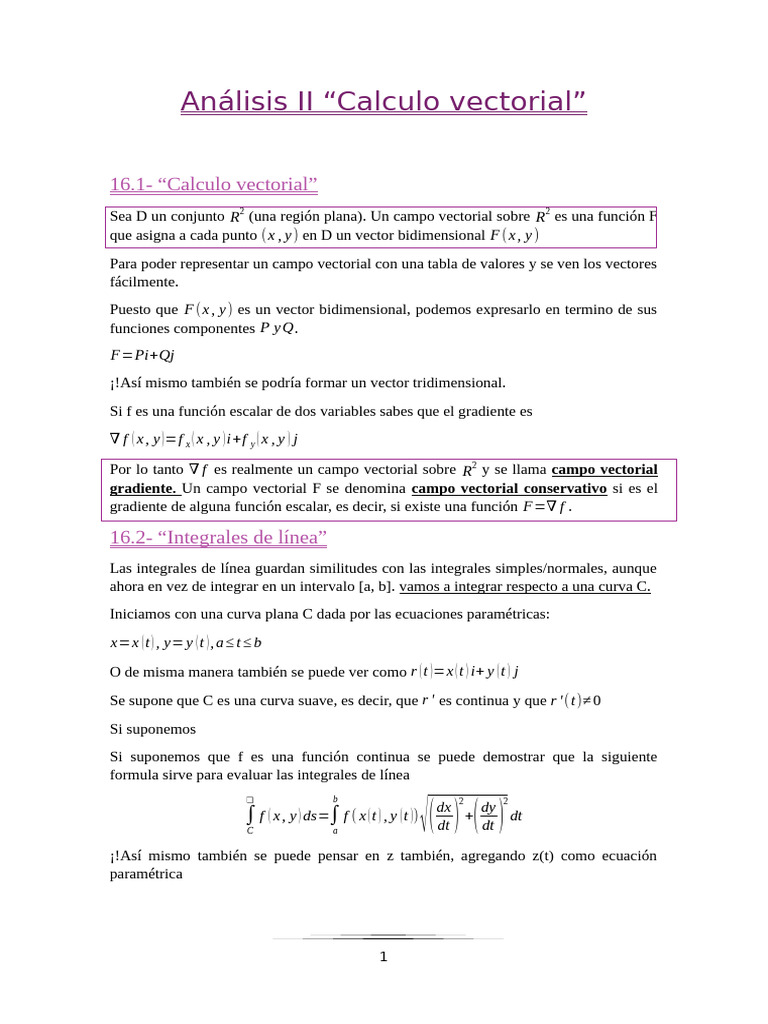 Análisis II, Tercer Parcial | PDF | Integral | Vector Euclidiano