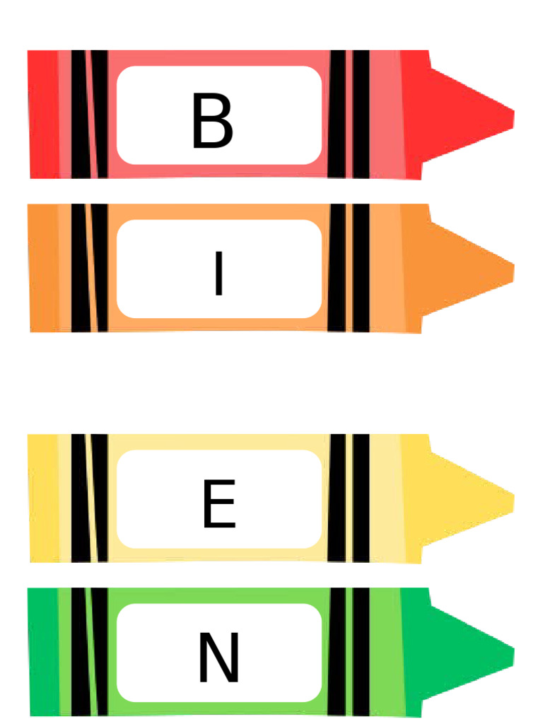 Crayon Color Flashcards in Colorful Illustrative Style | PDF