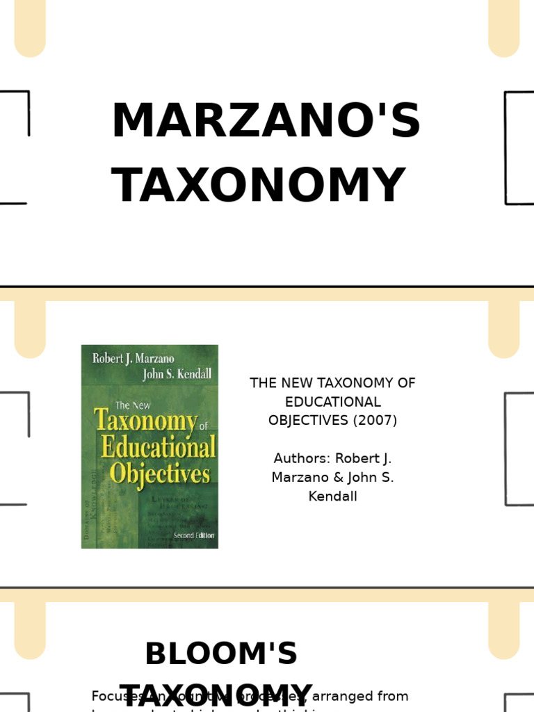 Marzano-Taxonomy - 20250407 102312 0000 | PDF
