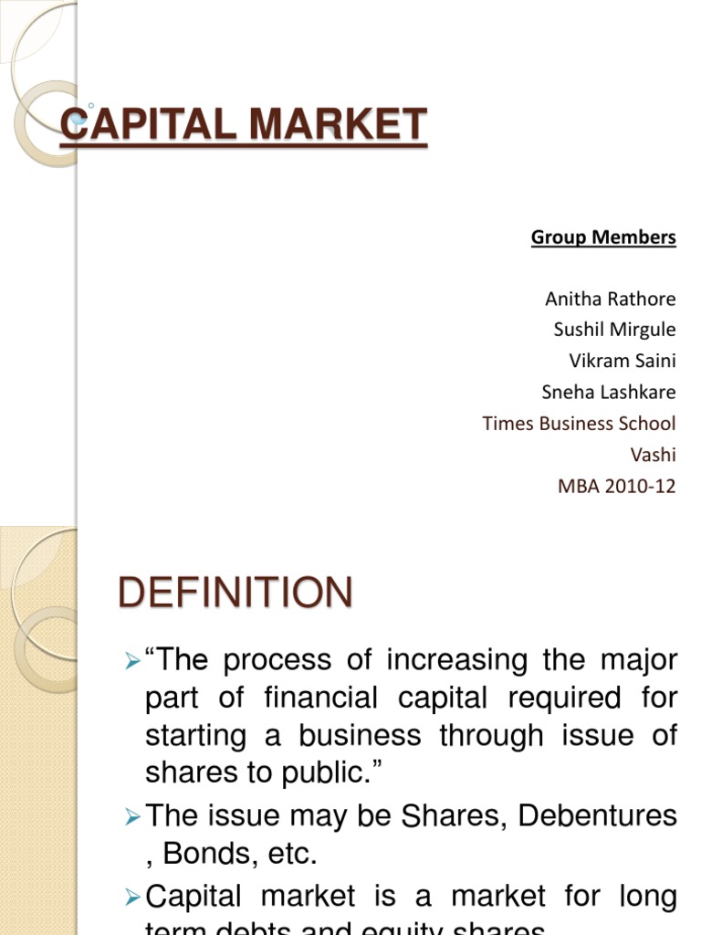Capital Market: Group Members | PDF | Bonds (Finance) | Preferred Stock