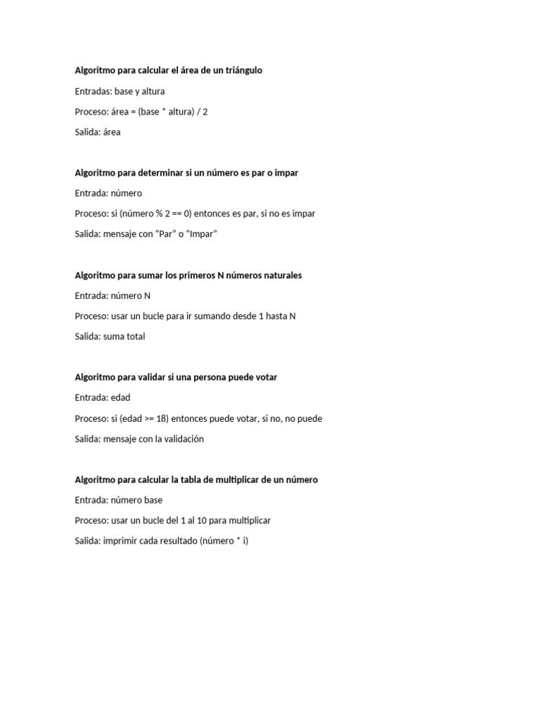 Algoritmo Para Calcular El Área de Un Triángulo | PDF