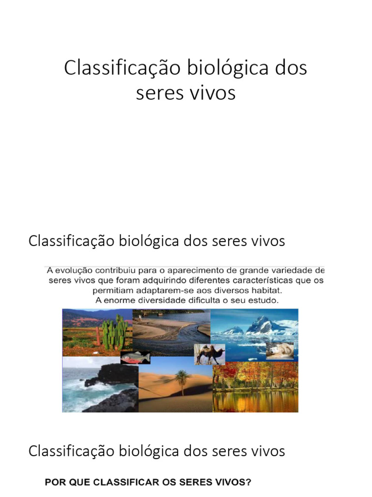 Classificação Biológica Dos Seres Vivos | PDF
