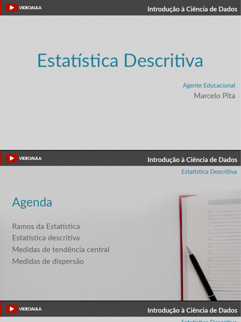 Módulo 1 - Estatística Descritiva Compressed | PDF | Dispersão estatística | Média