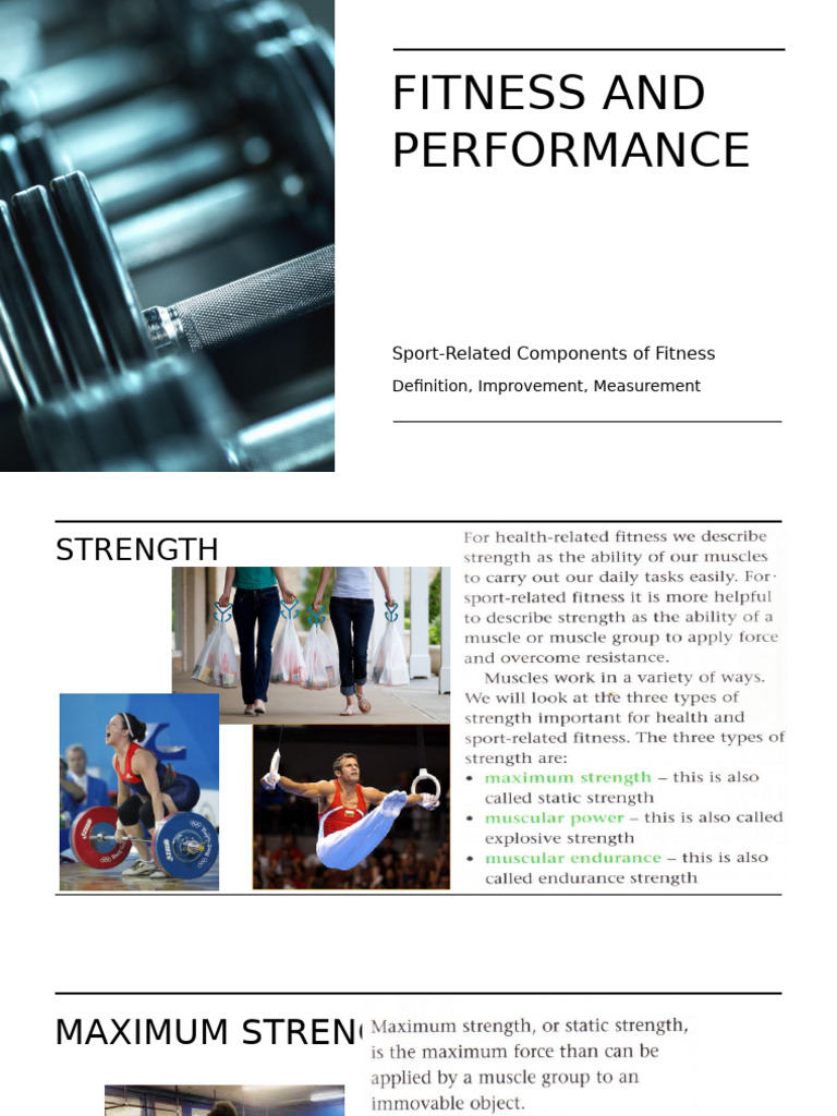 Sport - Related Components of Fitness | PDF | Strength Training ...