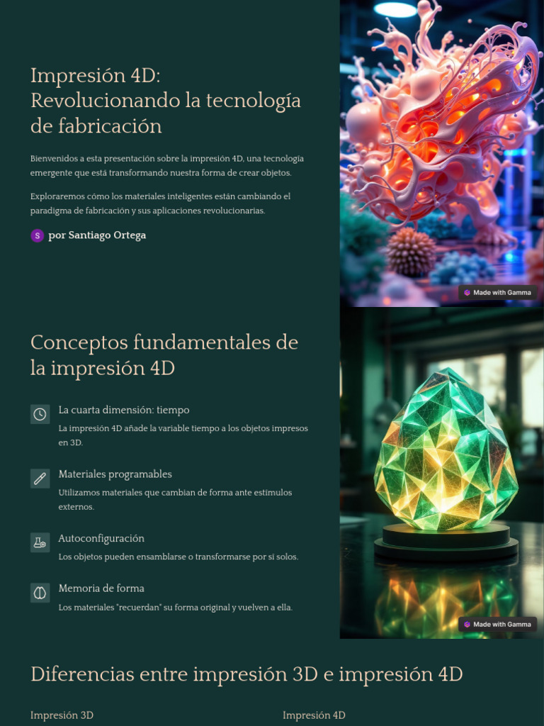 Impresion 4D Revolucionando La Tecnologia de Fabricacion | PDF ...