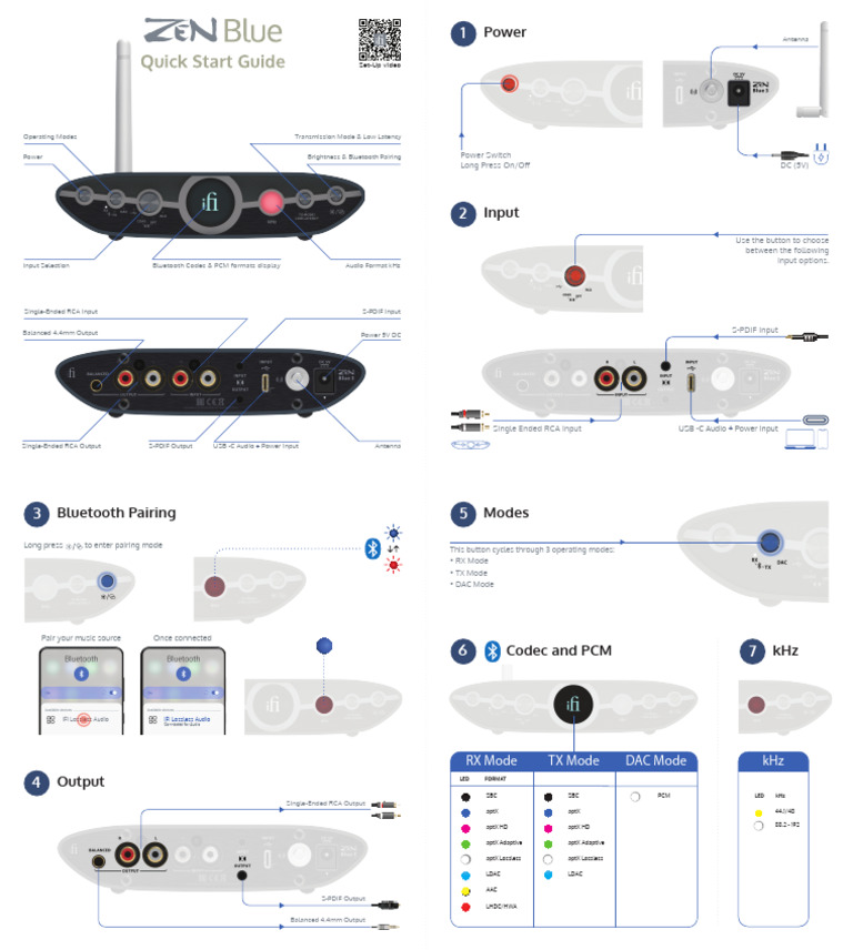 Zen Blue 3 Quick Start Guide 02 | PDF | Audio Engineering | Sound Production Technology