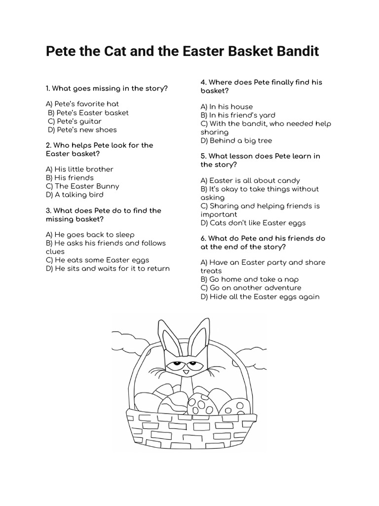 Pete the Cat and the Easter Basket Bandit | PDF