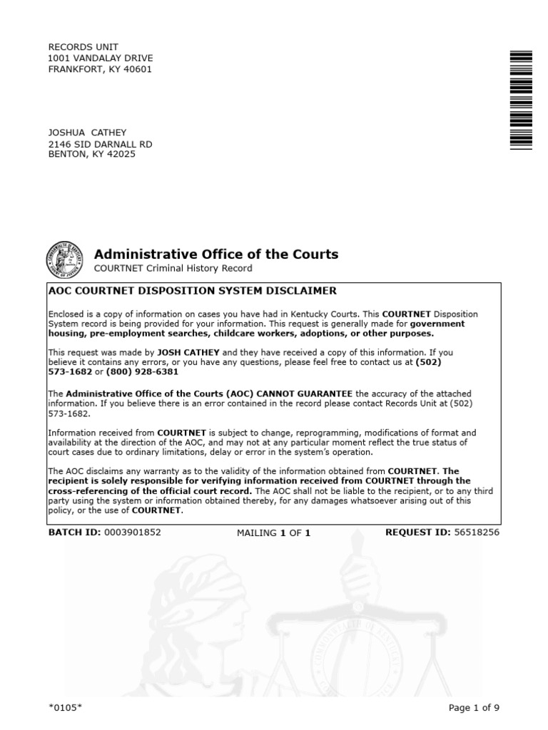 Joshua Cathey's Court History Summary | PDF | Forgery | Bail