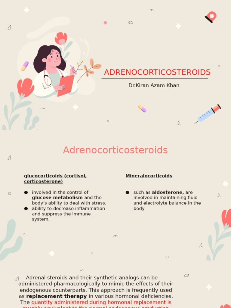 Understanding Adrenocorticosteroids | PDF | Glucocorticoid | Cortisol