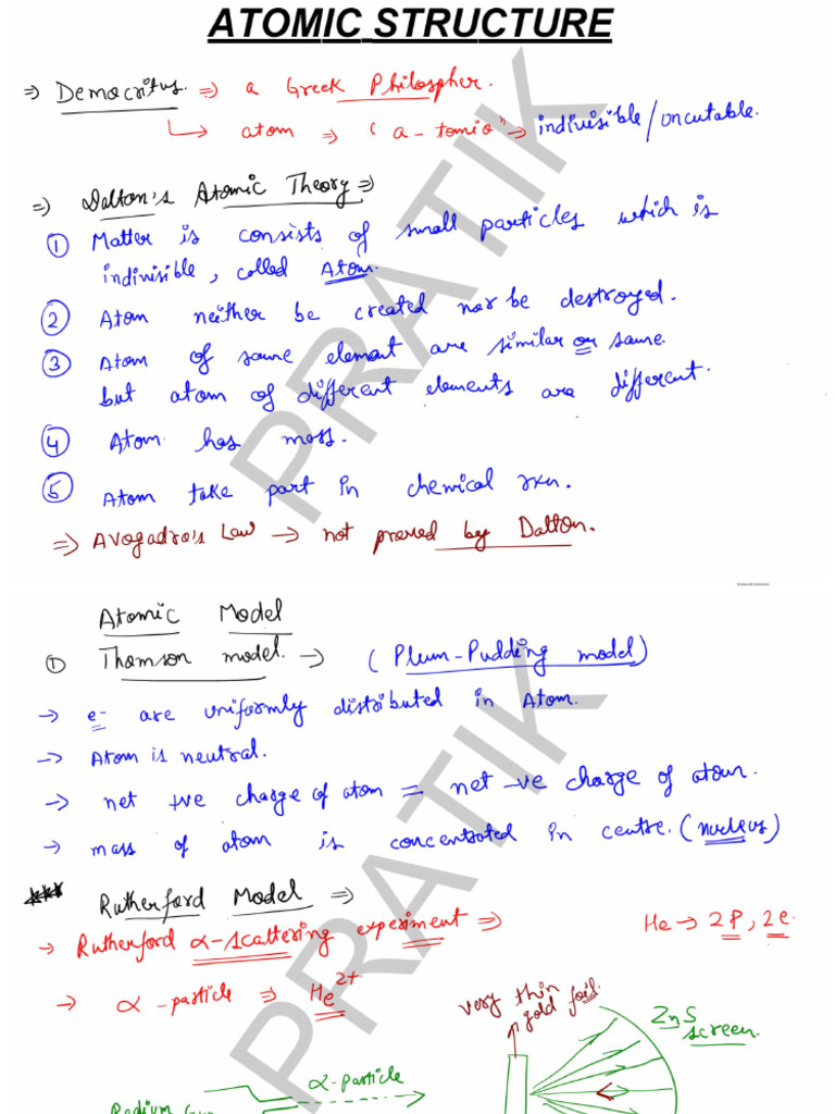 1.atomic Structure | PDF