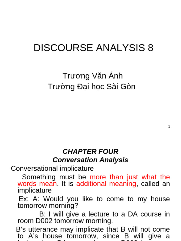 Discourse Analysis 8-1 | PDF | Semiotics | Linguistics