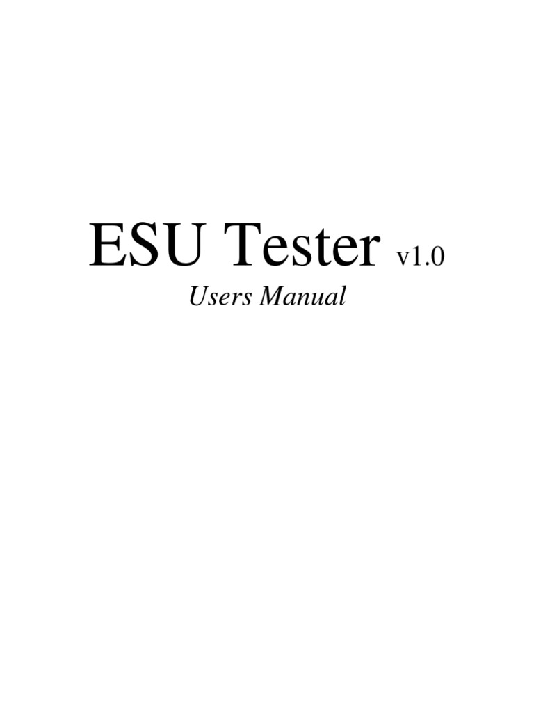 Esu Tester Who | PDF | Resistor | Light Emitting Diode