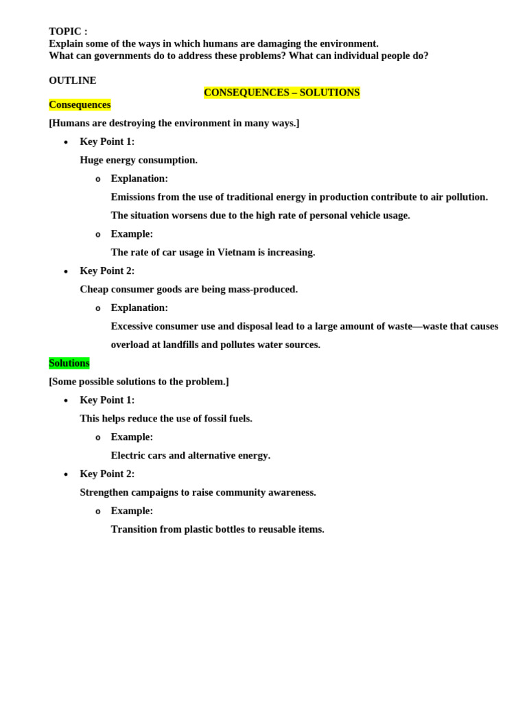 Environmental Damaging and Solutions | PDF