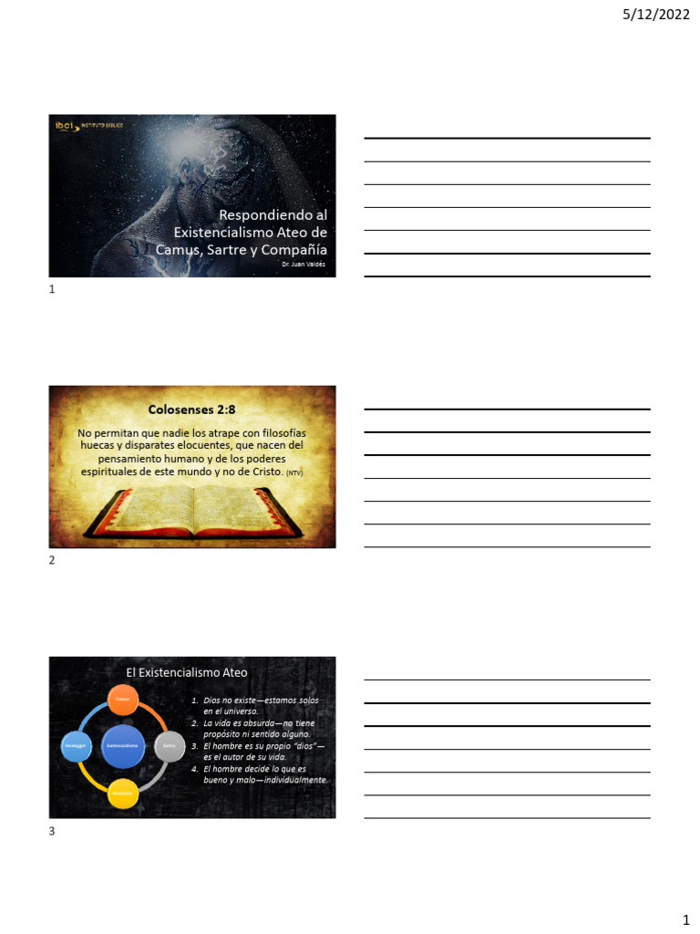 Respondiendo Al Existencialismo Ateo 2022 | PDF | Existencialismo | Ateísmo