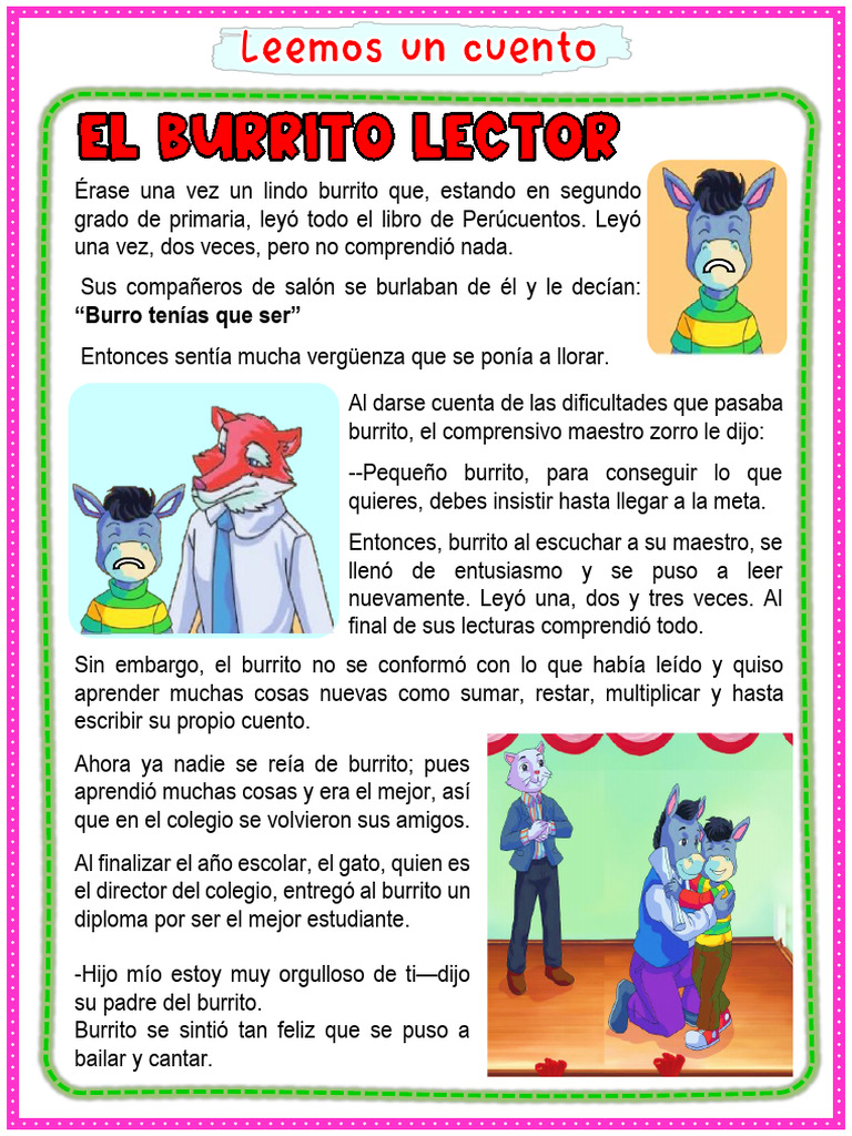 Ficha Cuento El Burrito - Plan Lector | PDF
