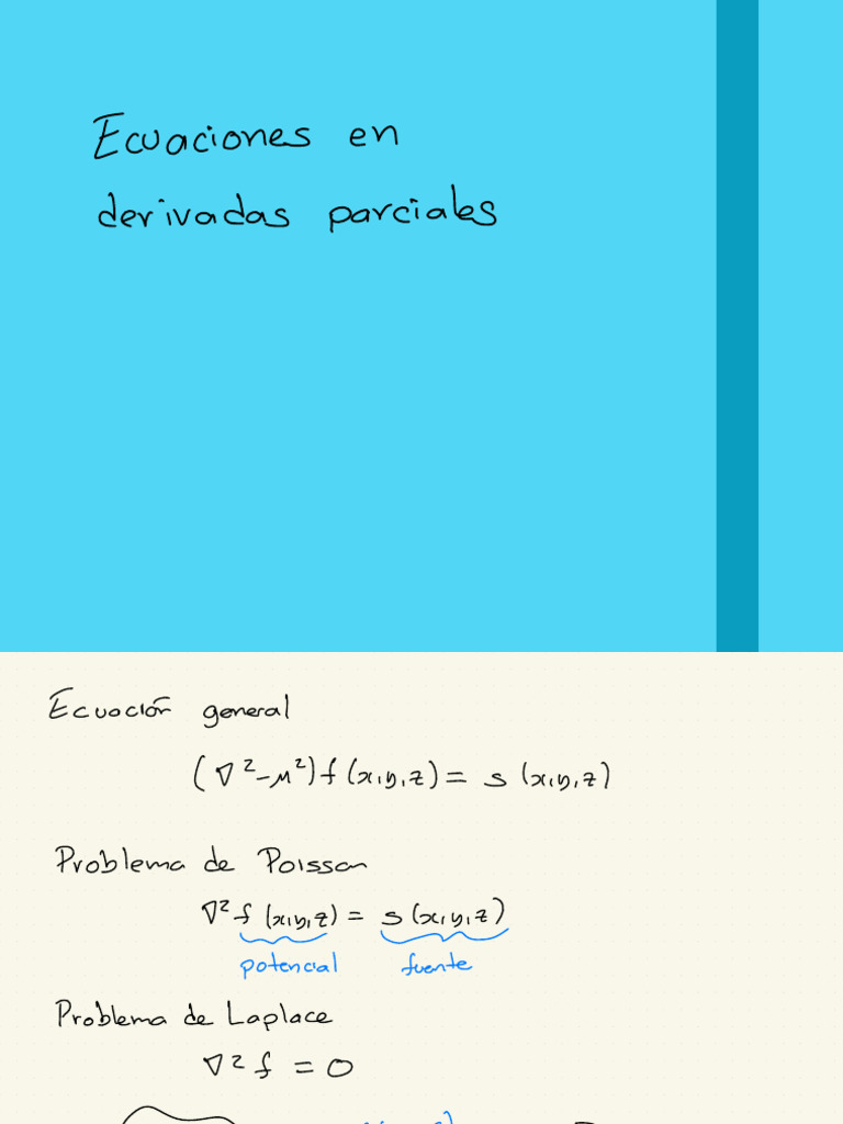 Ecuaciones en derivadas parciales | PDF | Ecuaciones | Calculo diferencial