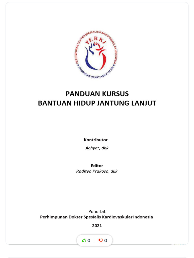 Buku Panduan Acls Perki Cetakan 2021 - Compress 1 | PDF