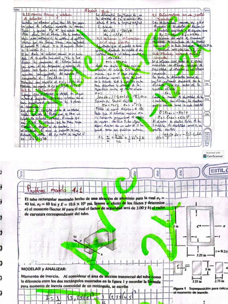 Mapa conceptual cap 4 flexión pura | PDF