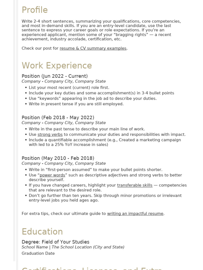 Professional CV | PDF