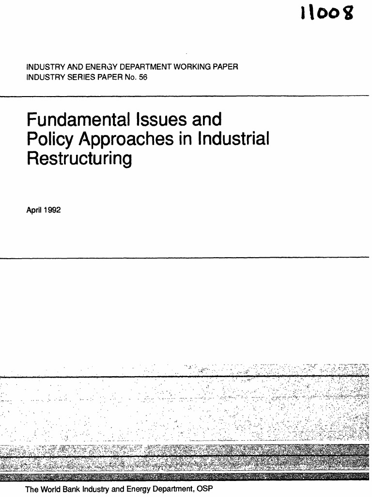 Fundamental Issues and Policy Approaches in Industrial Restructuring | PDF | Inflation | Market ...