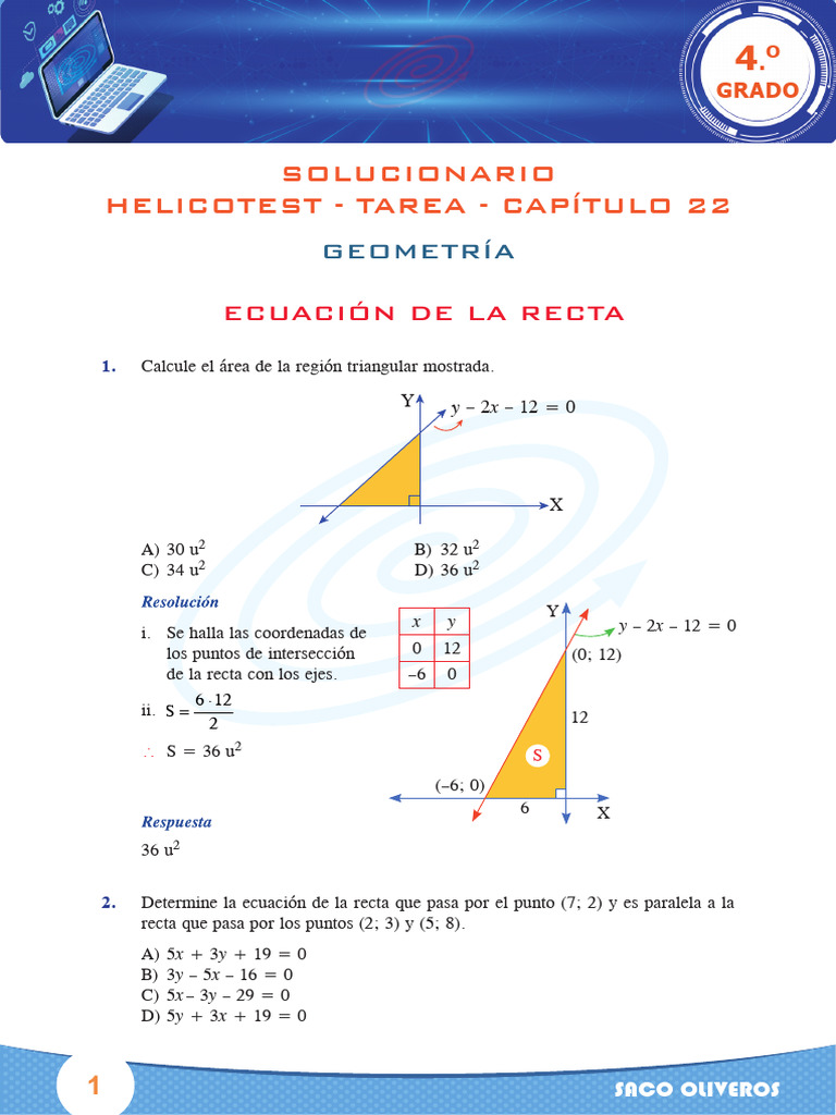 3 Geom 4º Cap22 Sol Tarea 23 | PDF | Geometría euclidiana | Geometría
