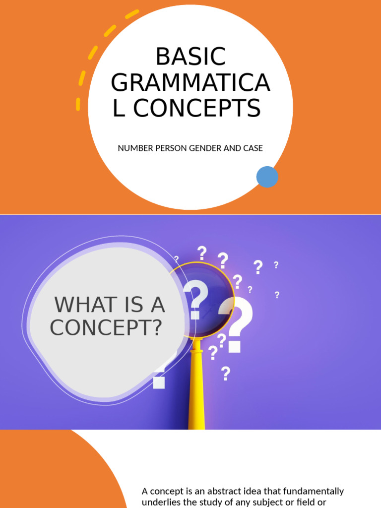 Lower Level Grammatical Concepts | PDF | Grammatical Number | Grammatical Gender