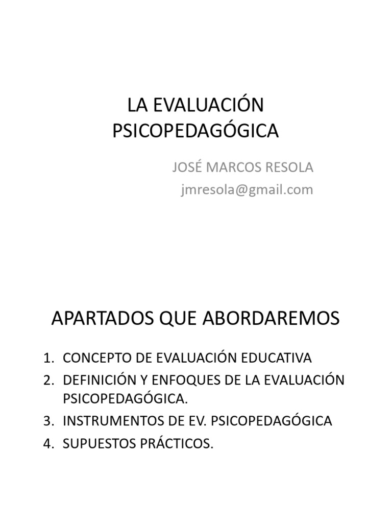 Evaluación Psicopedagógica - Máster - Uja | PDF | Evaluación | Aprendizaje