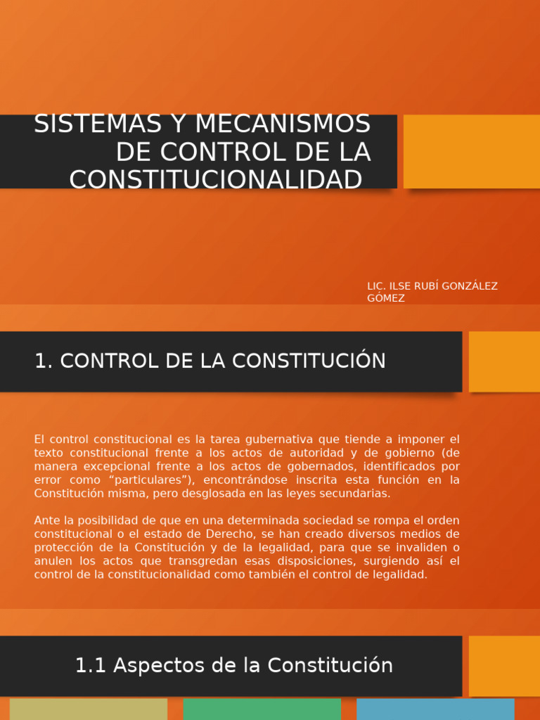Control de Constitucionalidad en México | PDF | Constitución | Juez